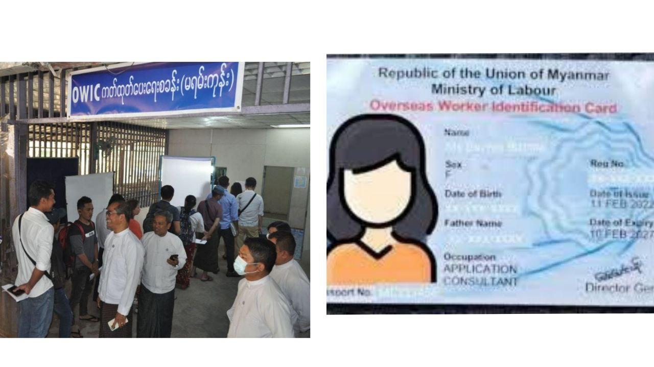 OWIC card will only be issued to foreign workers who came back to Myanmar if they can show proof ...